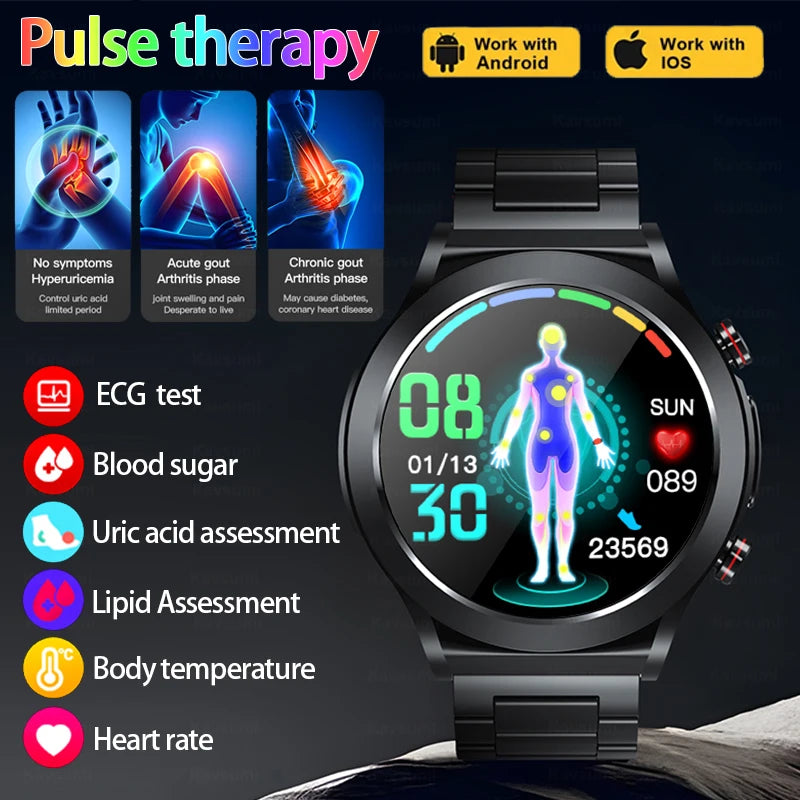 ECG+PPG Laser Pulse Therapy Smartwatches 2023 – Olevs-us.com