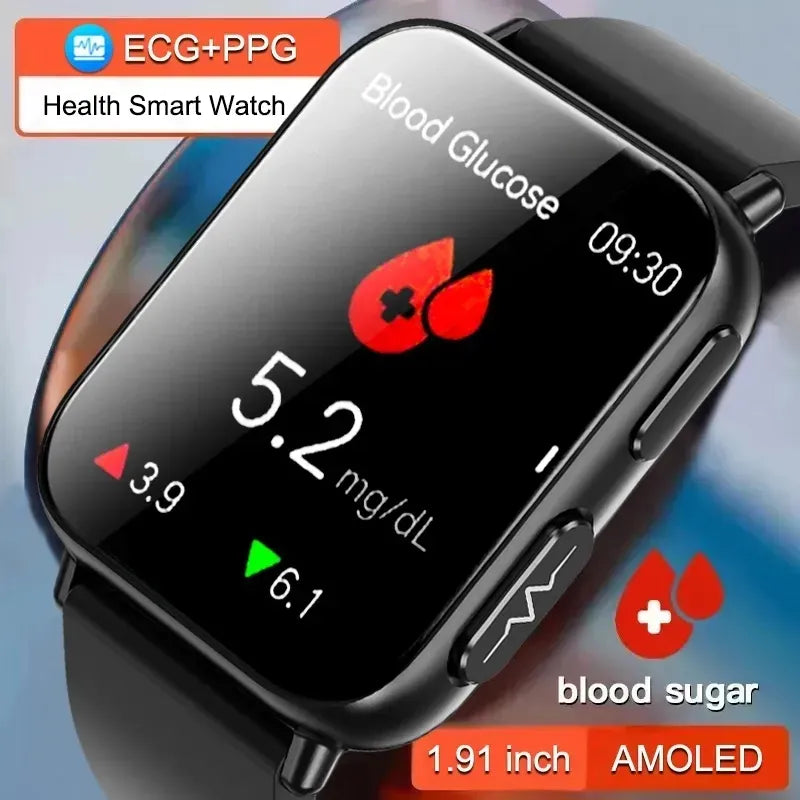GlucoGuard ® - Accurate Measure Blood Glucose Smart Watch - ECG+PPG He ...