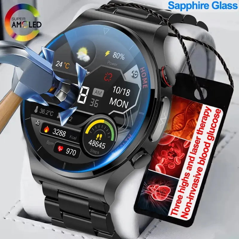 Best 2025 Laser TreatmentSmart Watch - ECG PPG Heart Rate Blood Sugar ...